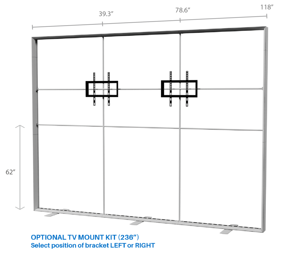 BrightLine V Panel (96″ H x 118″ W) – Brandstand America
